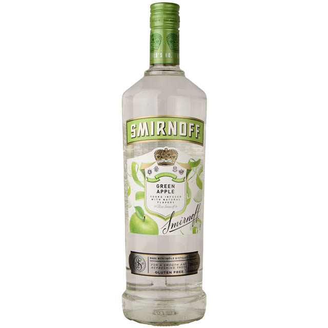 Smirnoff Green Apple Flavored Vodka / Ltr - Marketview Liquor